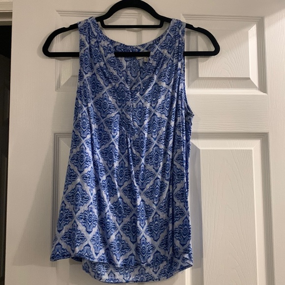 Kenar | Tops | Blue White Tank Blouse | Poshmark